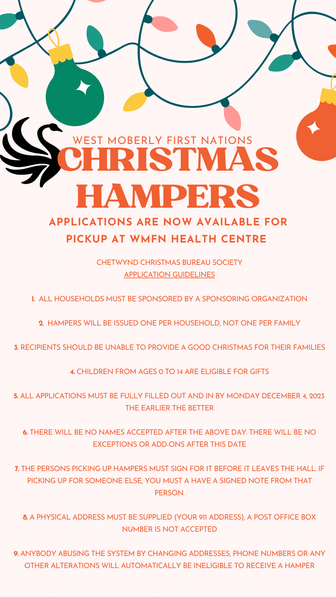 Christmas Hampers - West Moberly First Nations