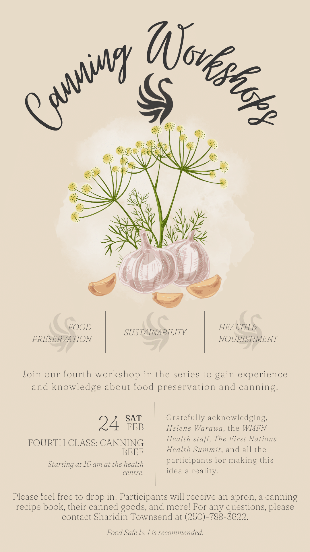 Canning Workshop-Fourth Class - West Moberly First Nations