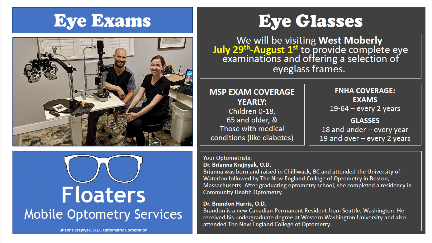 Mobile Eye Exams - West Moberly First Nations