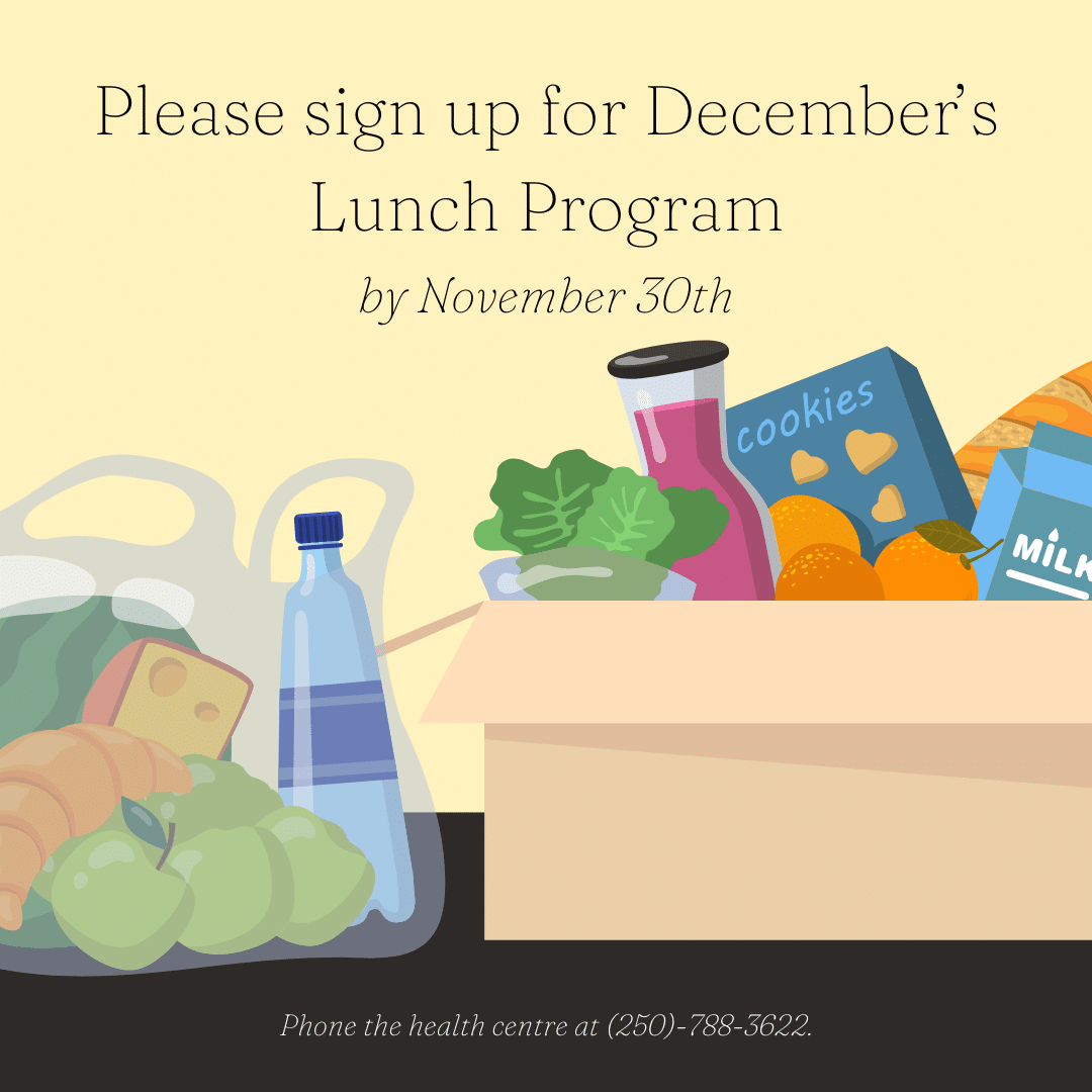 December Lunch Program - West Moberly First Nations