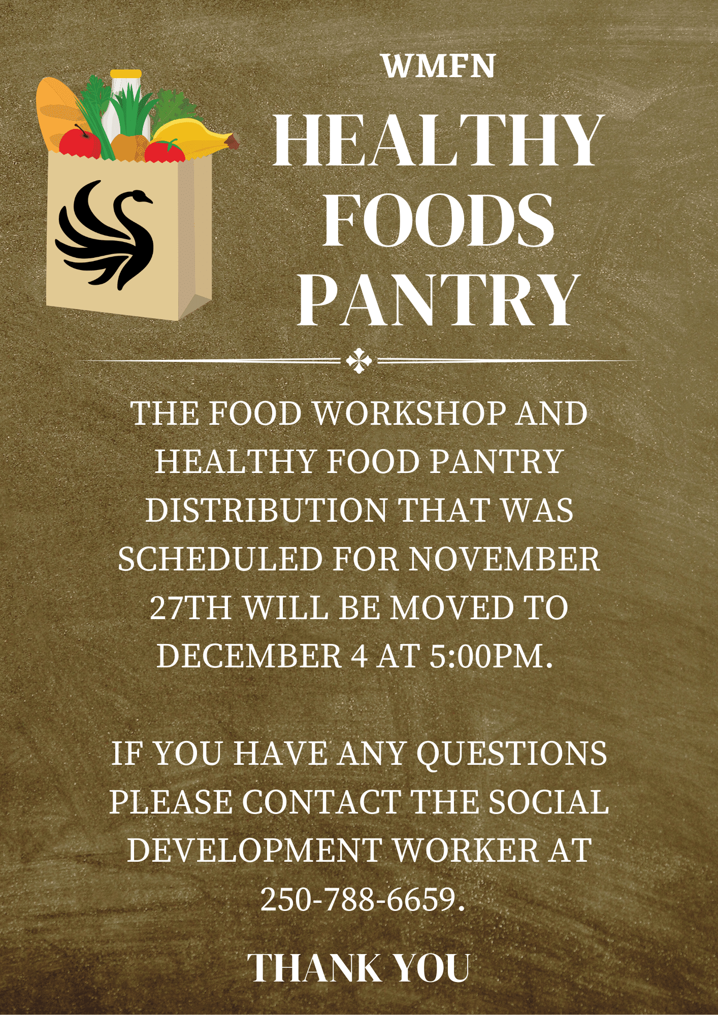 Healthy Food Pantry-December - West Moberly First Nations