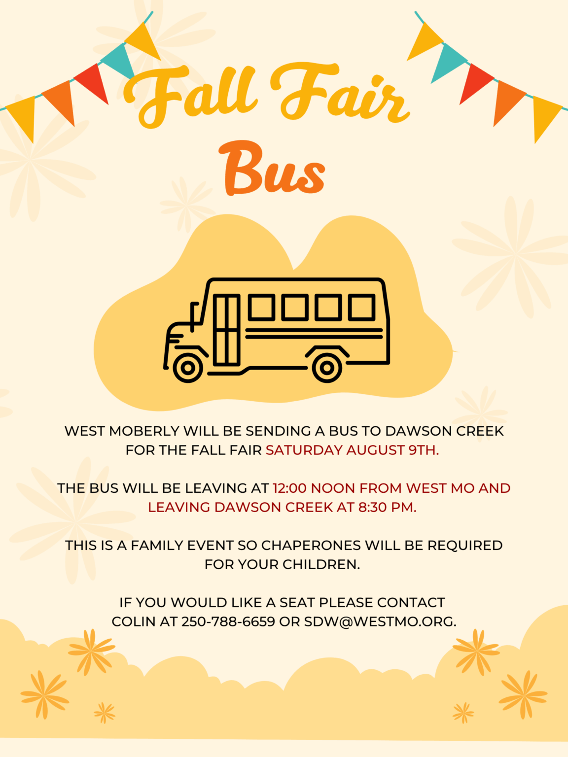Fall Fair Bus - West Moberly First Nations
