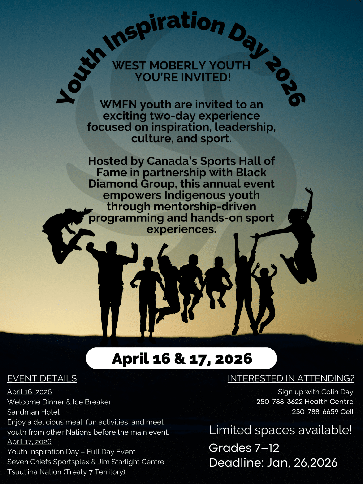 SECOND ANNUAL YOUTH INSPIRATION DAY IS BACK! - West Moberly First Nations